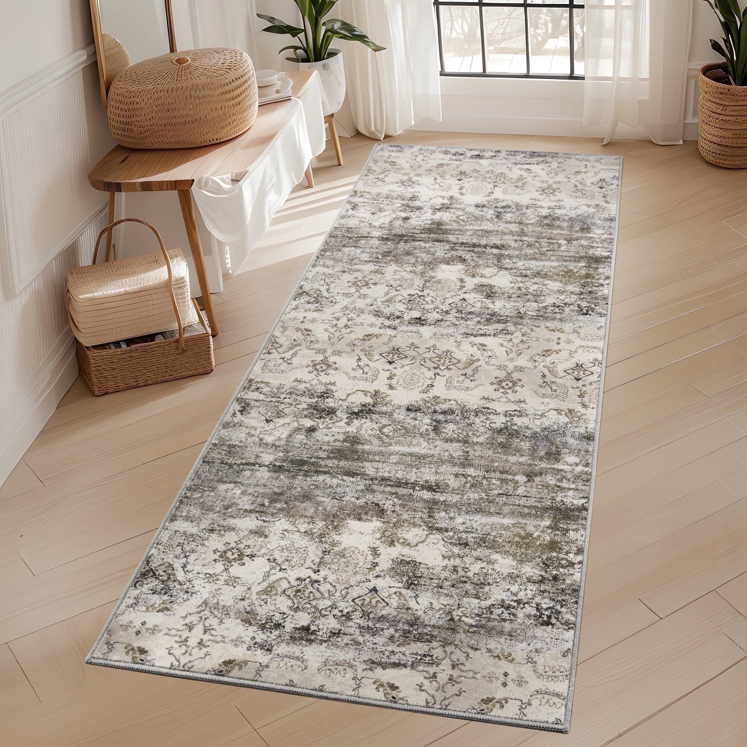VUNATE 2'x6' Runner Rugs Machine Washable Rugs Soft Abstract Vintage ...