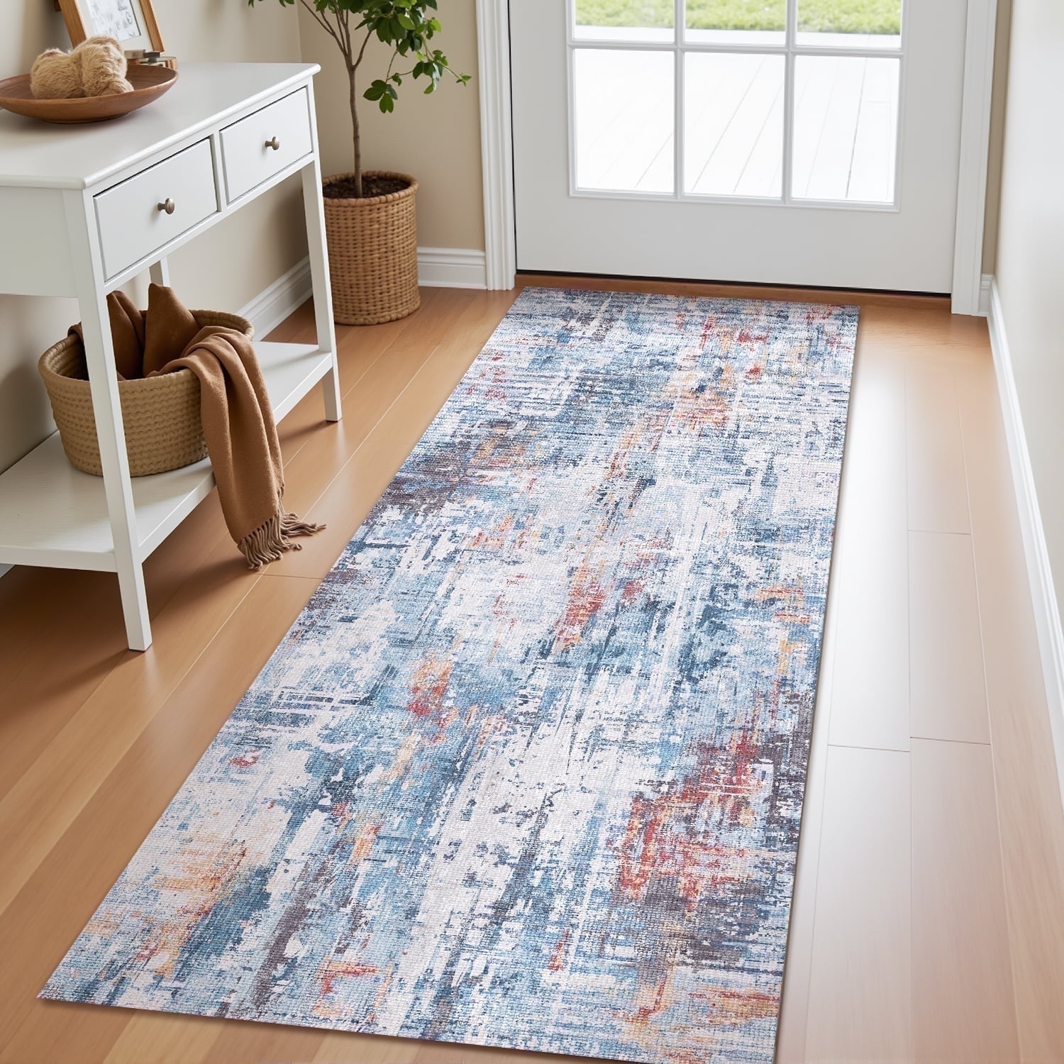VUNATE 2'x6' Soft Abstract Runner Rug Modern Washable Runners for ...