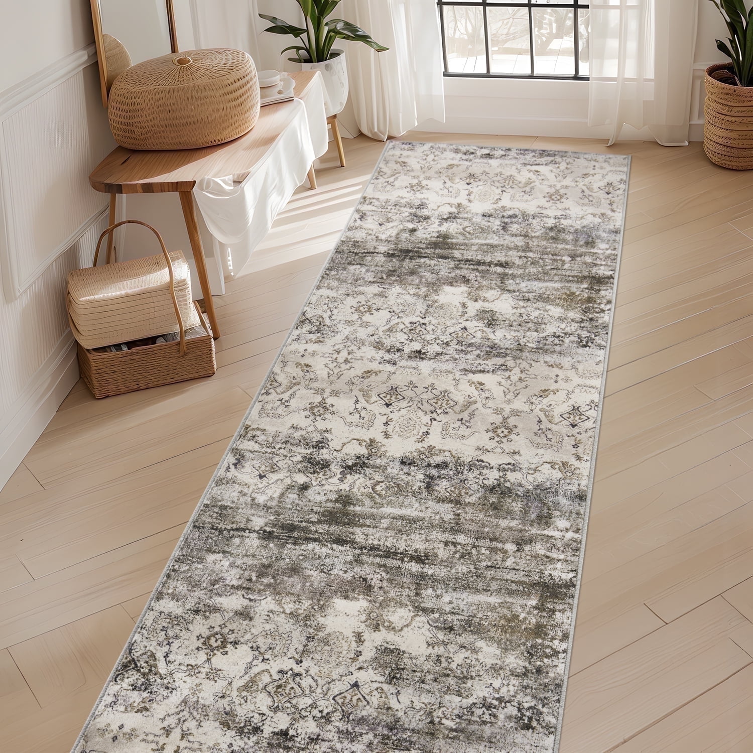 VUNATE 2'x8' Runner Rugs Machine Washable Rugs Soft Abstract Vintage ...