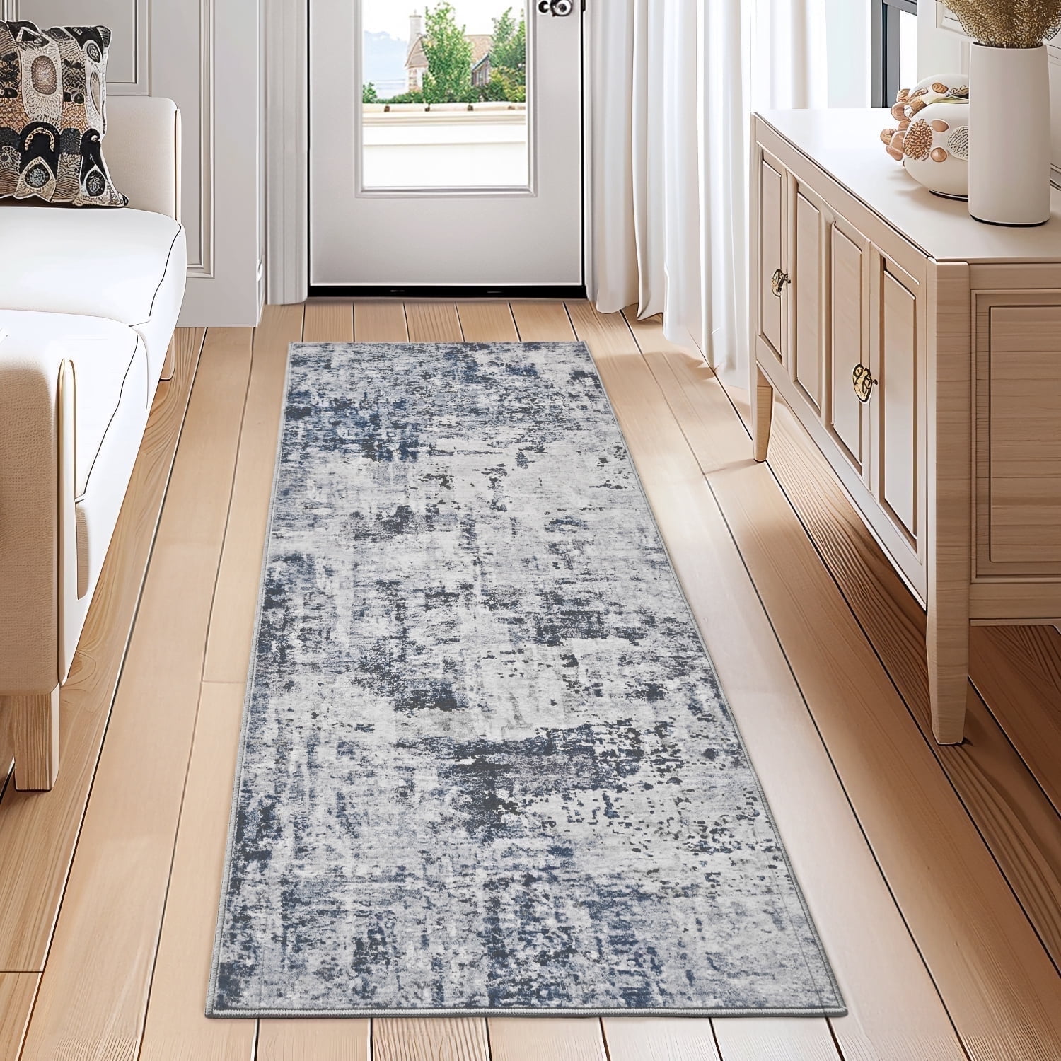 VUNATE 2x6 Runner Rug Washable Rug Runner Modern Abstract Neutral ...