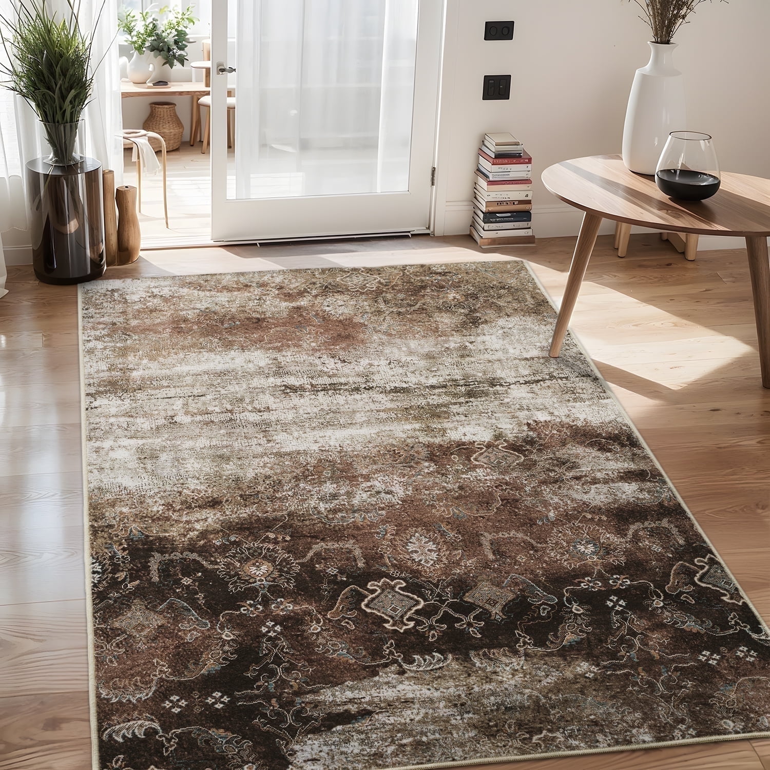 VUNATE 3'x5' Area Rugs for Living Room Machine Washable Rugs Abstract ...