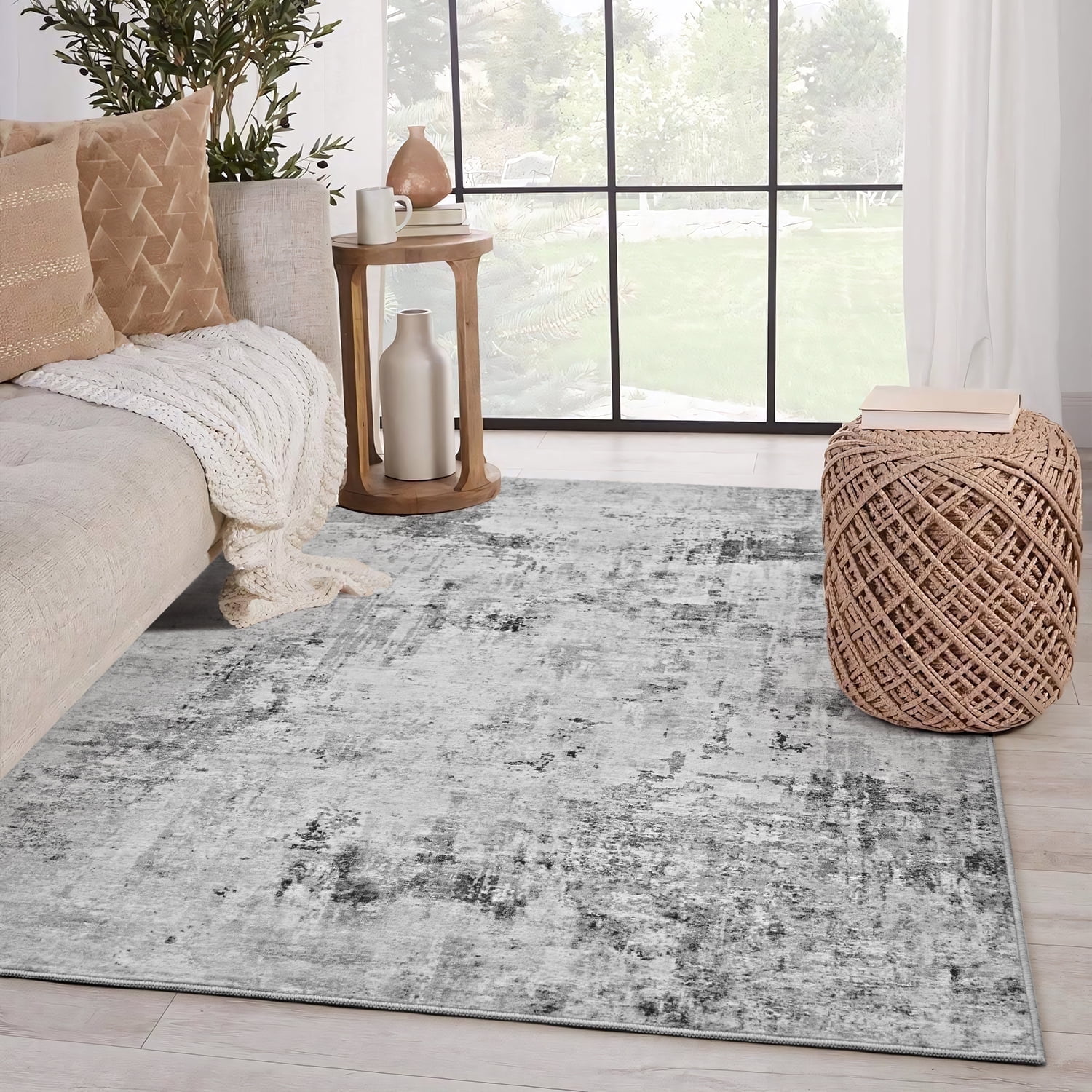 VUNATE 3x5 Area Rugs for Living Room Washable Rugs Modern Abstract Area ...