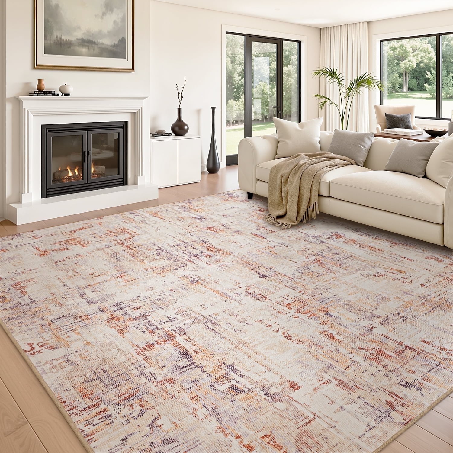 VUNATE 5'x7' Area Rugs for Living Room Soft Abstract Washable Rug ...