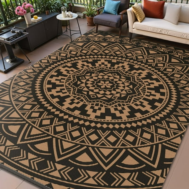 VUNATE Outdoor Rug 8x10 Patio Rug Clearance Plastic Waterproof Indoor ...