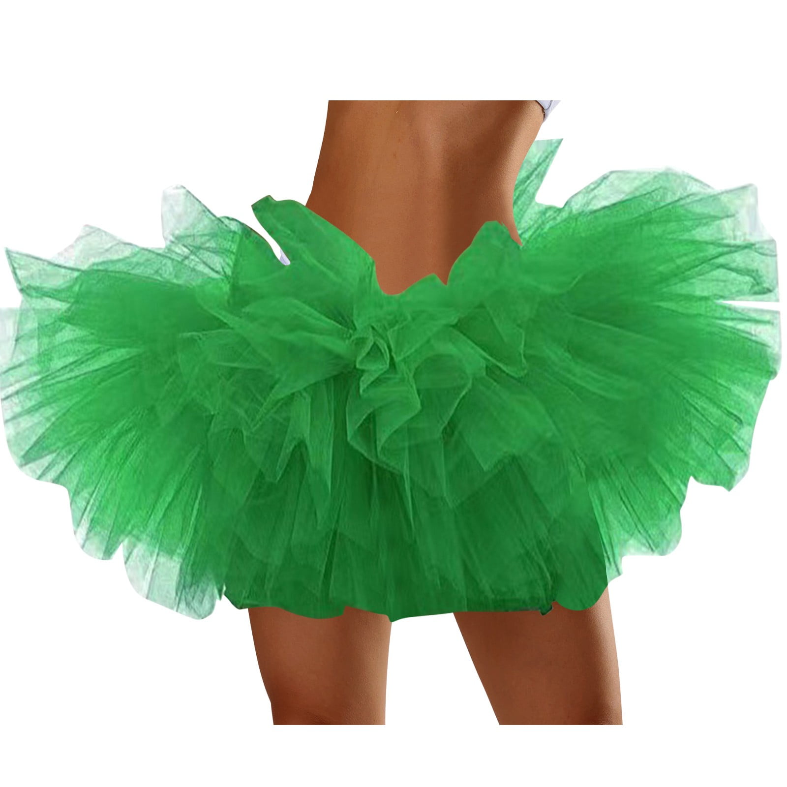 VUPSGEZ Women's Five Layer American Mesh Cake Skirt Tutu Skirt Mesh ...