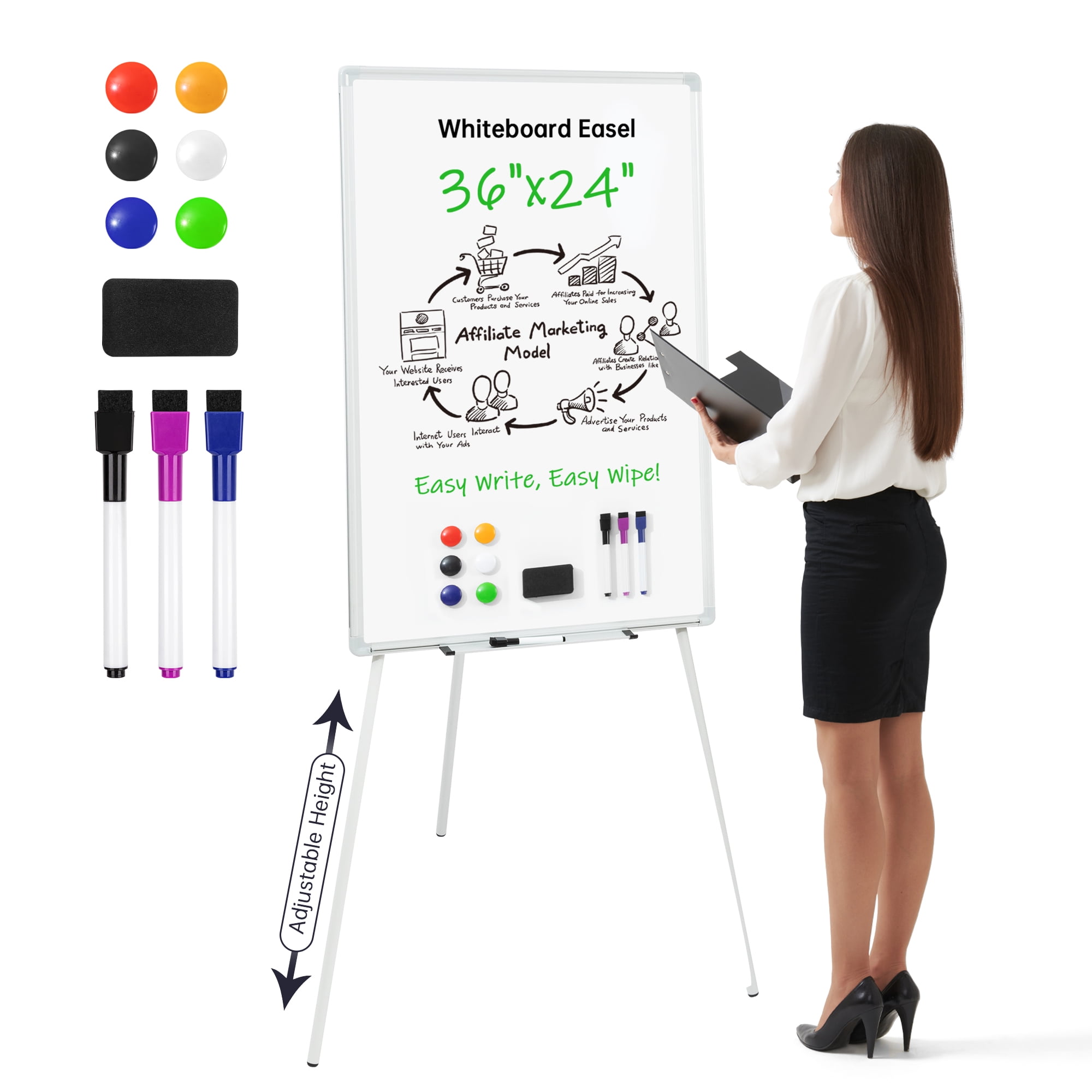 Customer reviews for Easel Whiteboard-VUSIGN Magnetic Portable White ...