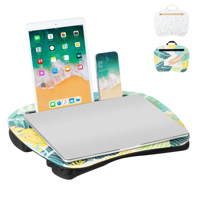 VUSIGN Portable Lap Laptop Desk with Pillow Cushion, Fits up to 15.6 ...