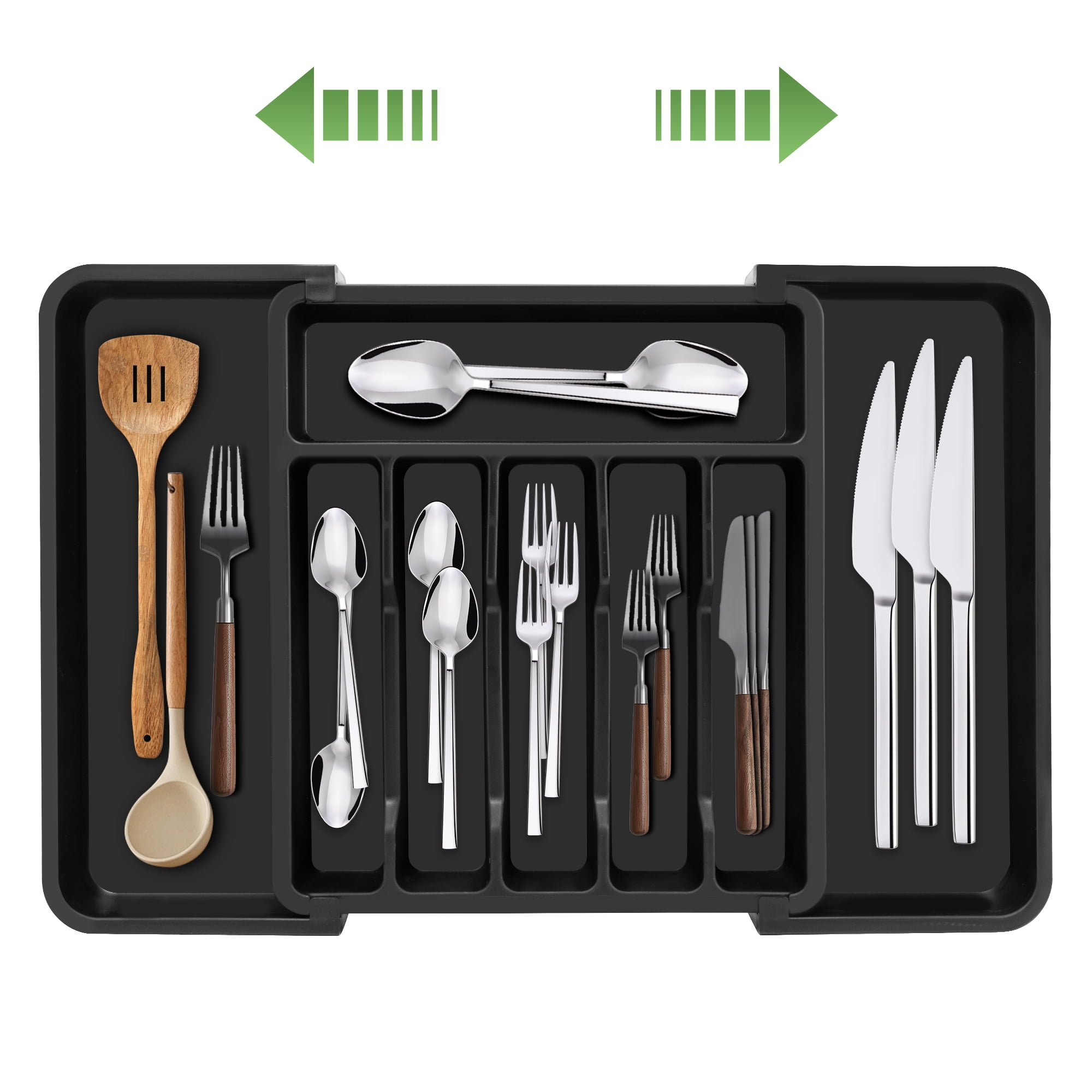VUSIGN Silverware Drawer Organizer, Expandable Utensil Tray for Kitchen ...
