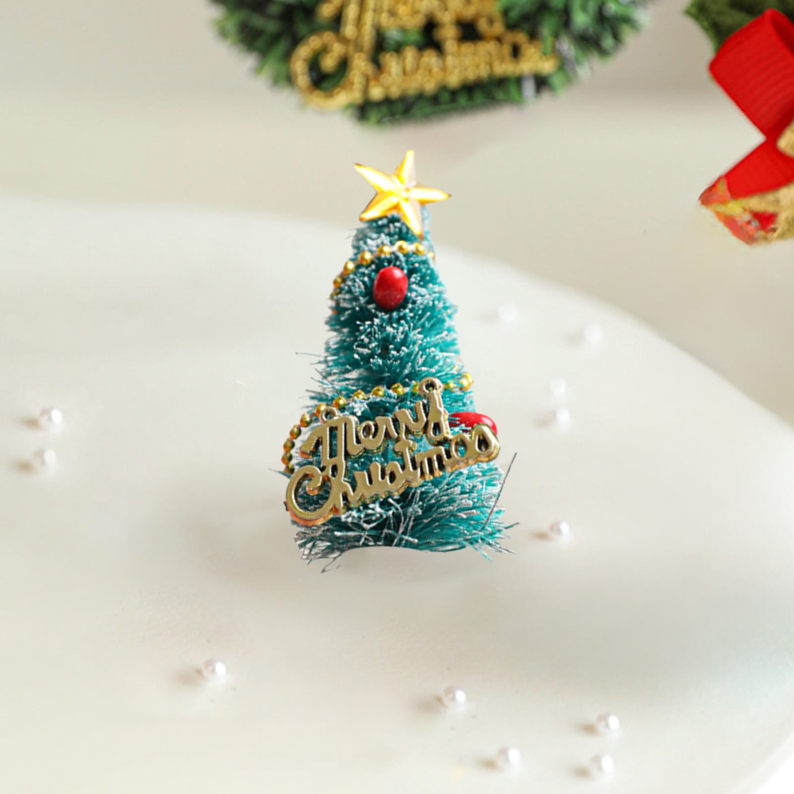 VUYUEN Christmas Cake Decorations Xmas Cake Toppers Santa Deer Star ...