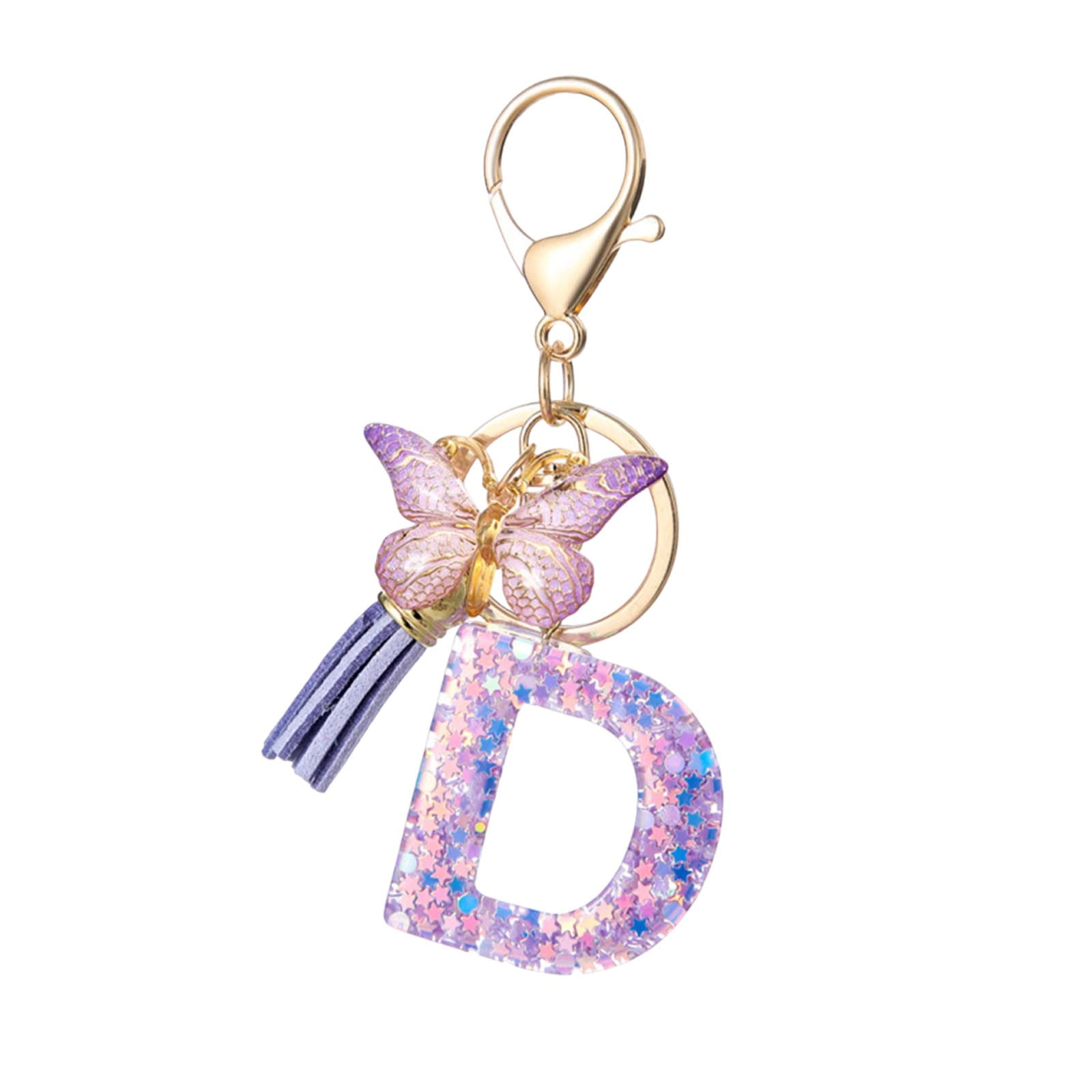 Qinghuai Cute Key Chains for Women Girls, Initial Letter Keychains with ...