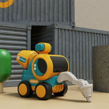 Push and Go Friction Powered Cars Construction Vehicles Toy Set Tractor ...