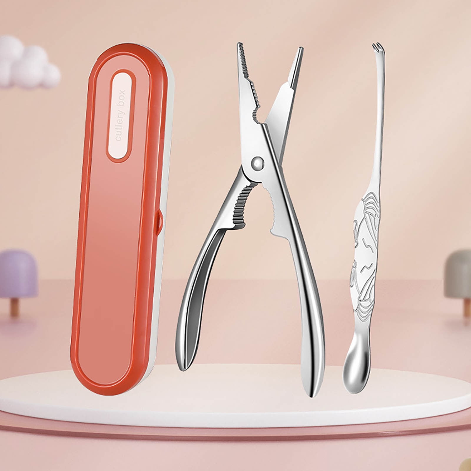 Qinghuai Seafood Cracker Tool Set with Lobster Sheller Stainless Steel ...