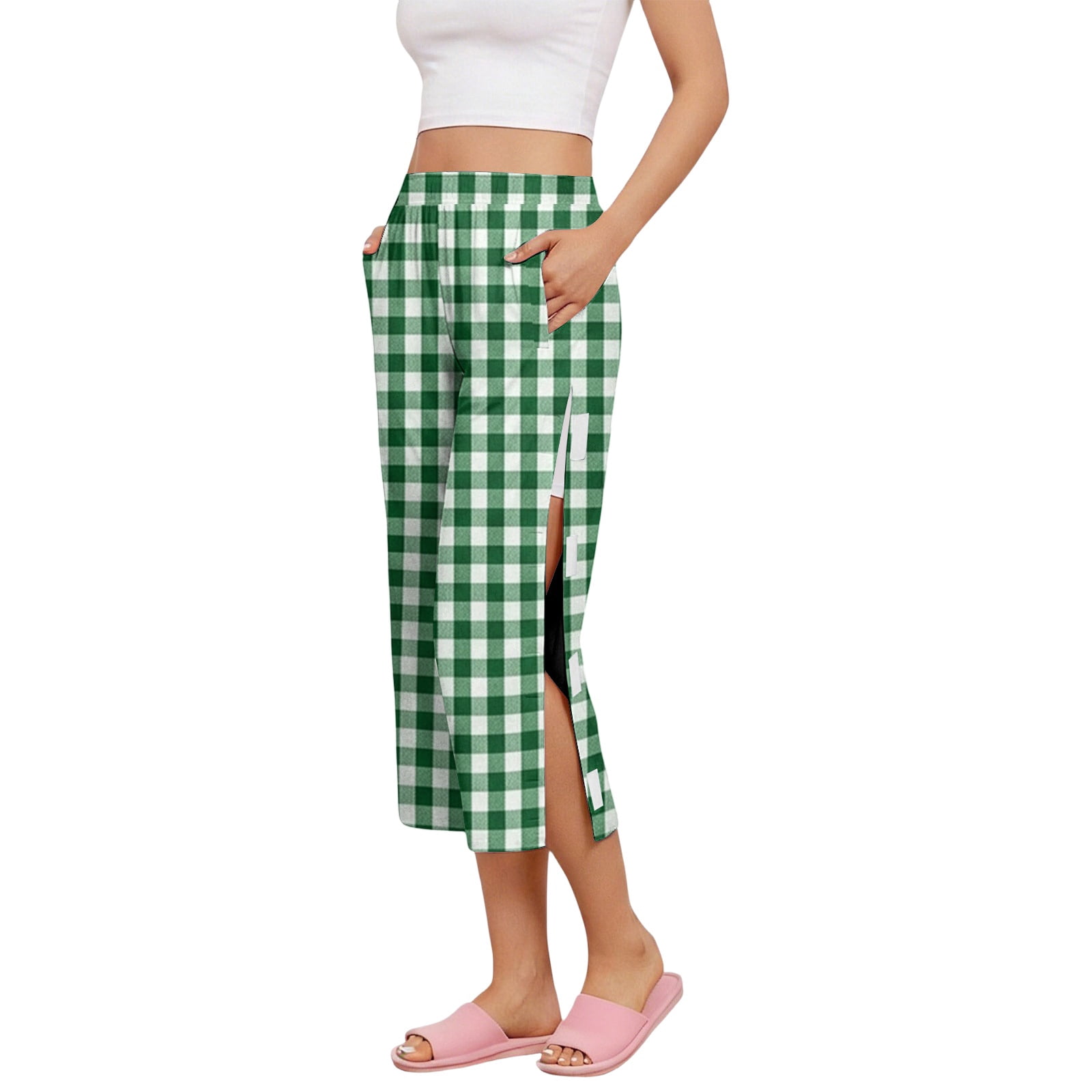 VV AVEORS Women'S Tear Away Breakaway Capri Pants Hip Knee Ankle ...