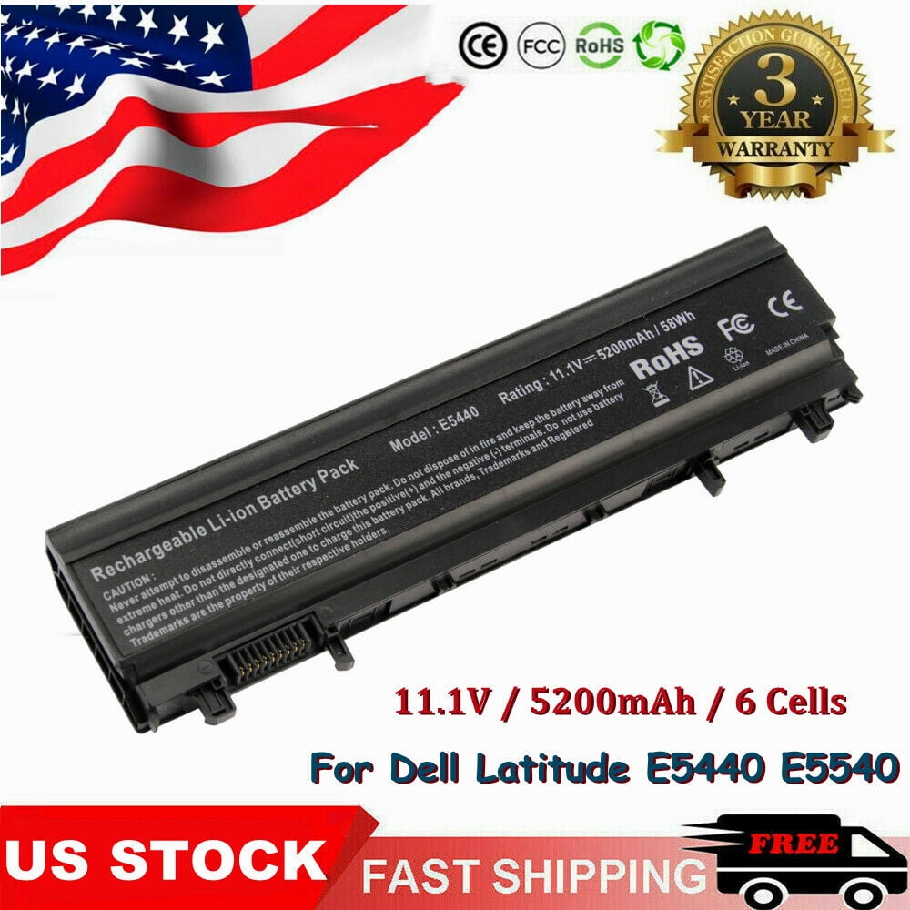 VV0NF Li-Ion Battery for Dell Latitude E5540 E5440, 5200mAh, 11.1V ...