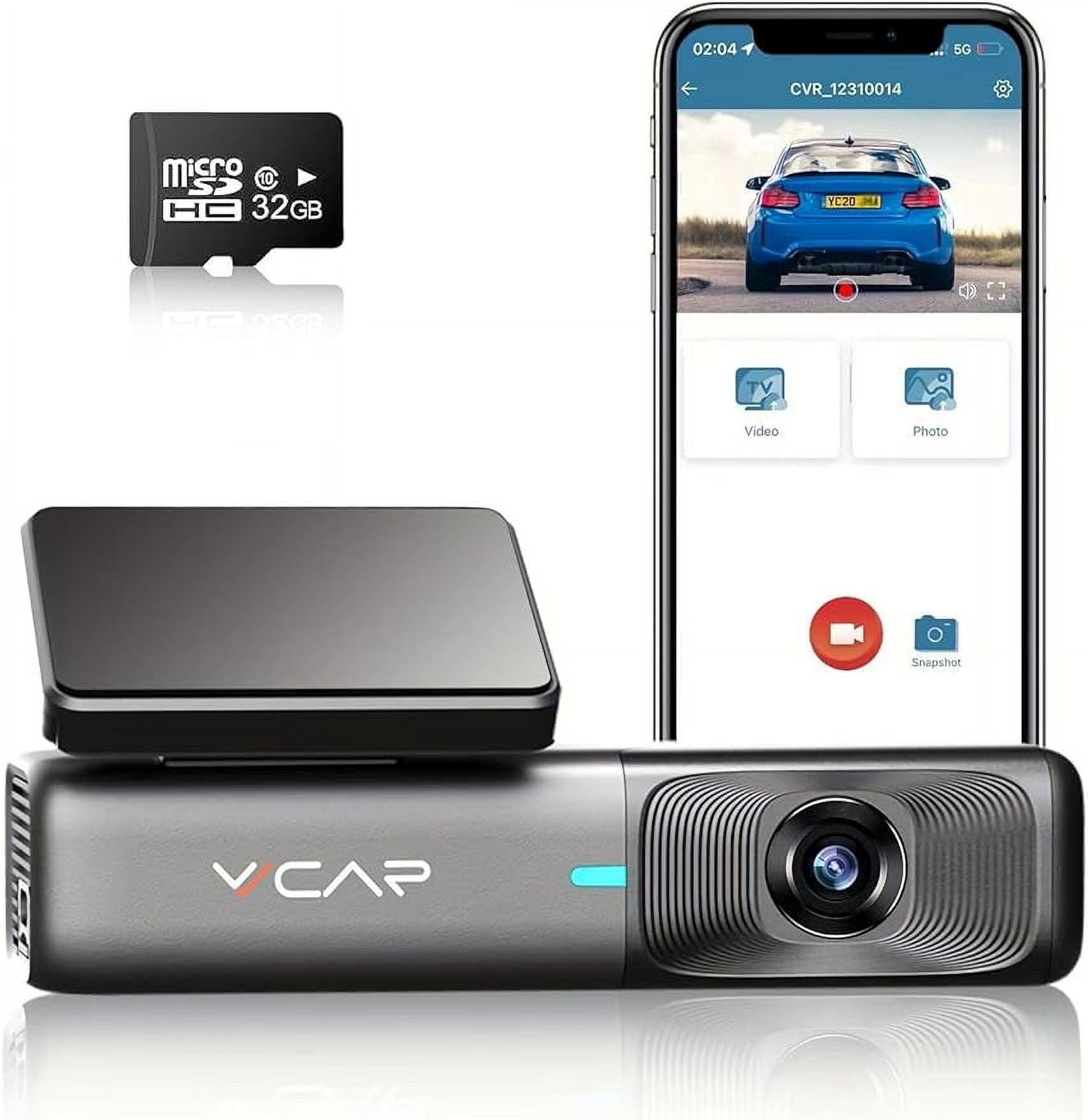 VVCAR Dash Cam 4K WiFi 2160P Car Camera, Dash Camera for Cars Free 32G ...