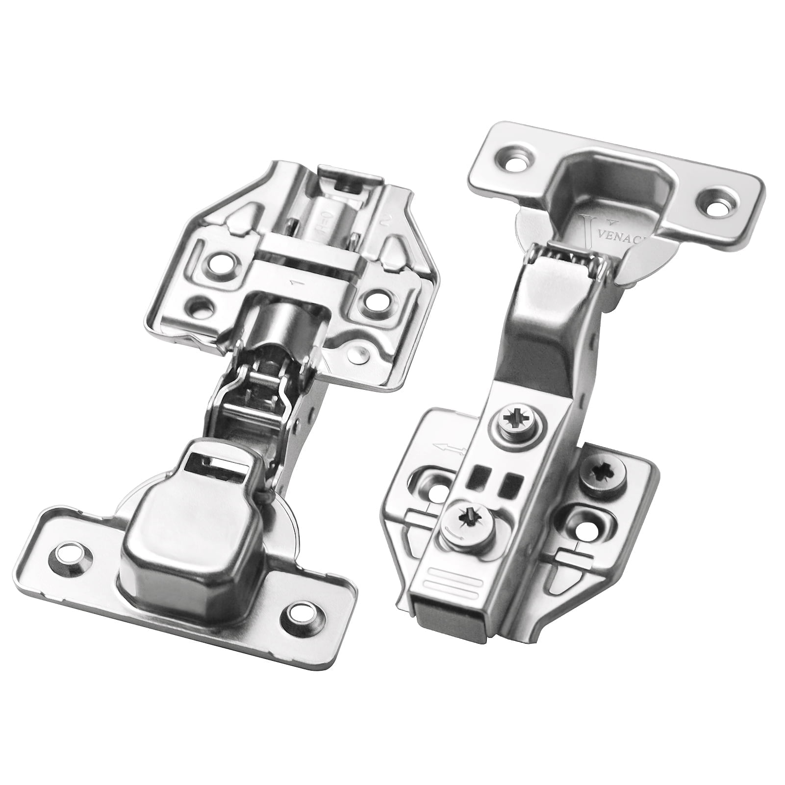 VVENACE 30Pcs Full Inset Soft Close Cabinet Hinges 105 Degree Frameless ...
