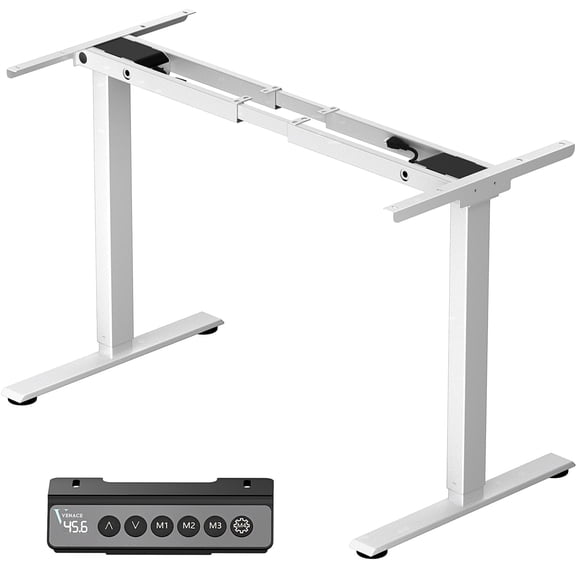 Premier 52 in. Gray Dual Motor Electric Office Adjustable Standing Desk ...