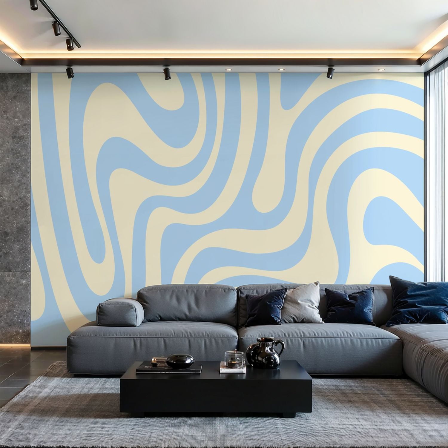 VVLUXIDECO Canvas Wall Mural Peel and Stick Large Wallpaper Abstract ...
