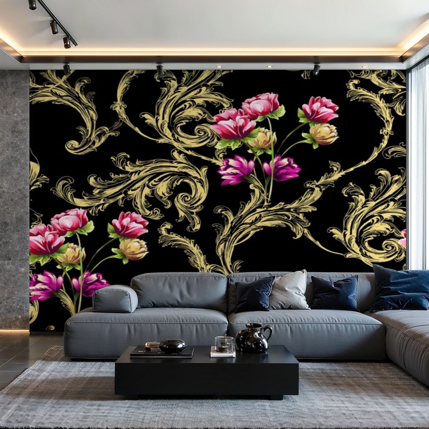 VVLUXIDECO Canvas Wall Mural Peel and Stick Large Wallpaper Baroque ...