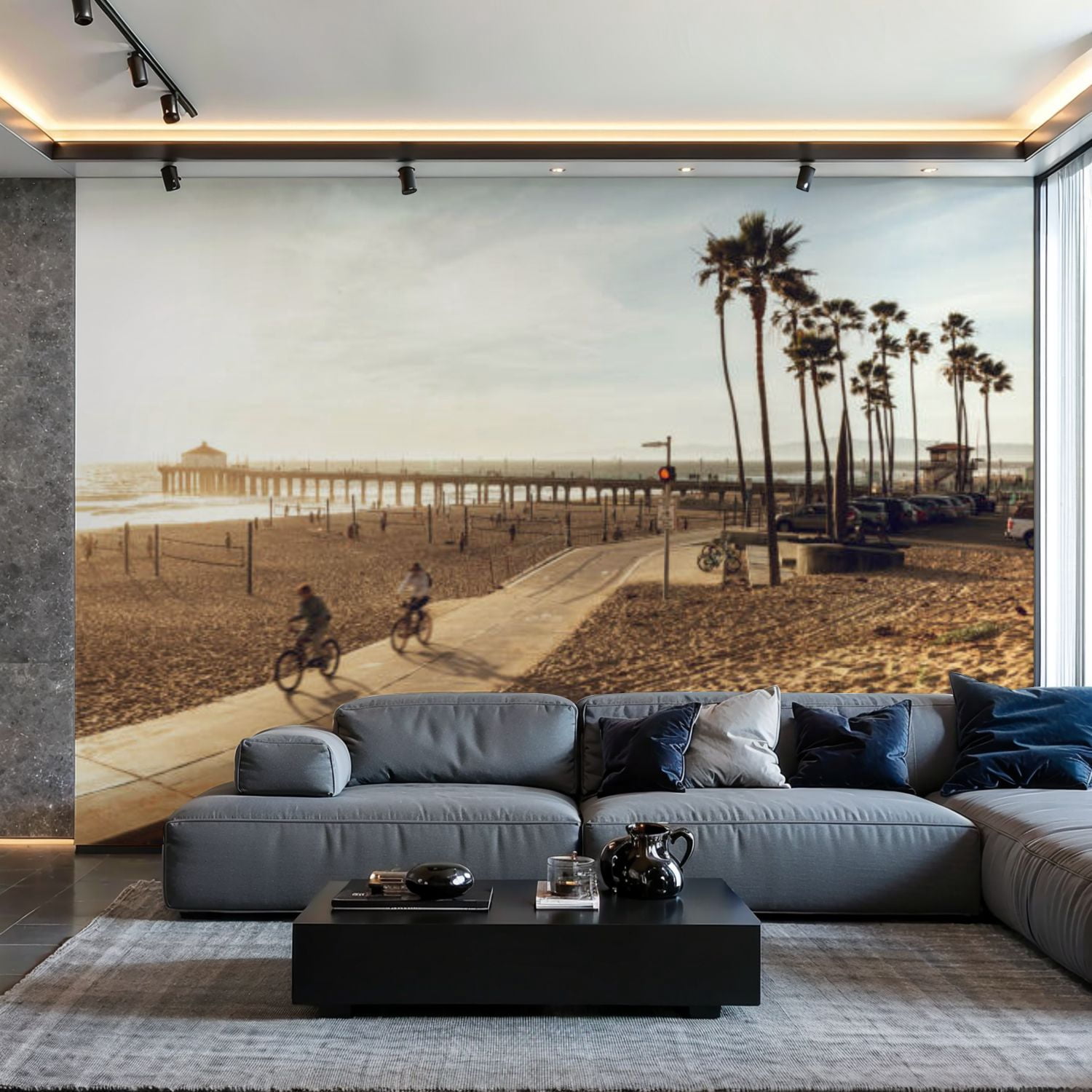 VVLUXIDECO Canvas Wall Mural Peel and Stick Large Wallpaper Bicycle ...