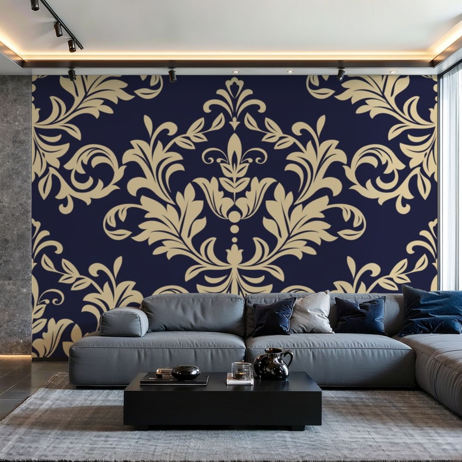 VVLUXIDECO Canvas Wall Mural Peel and Stick Large Wallpaper Floral ...