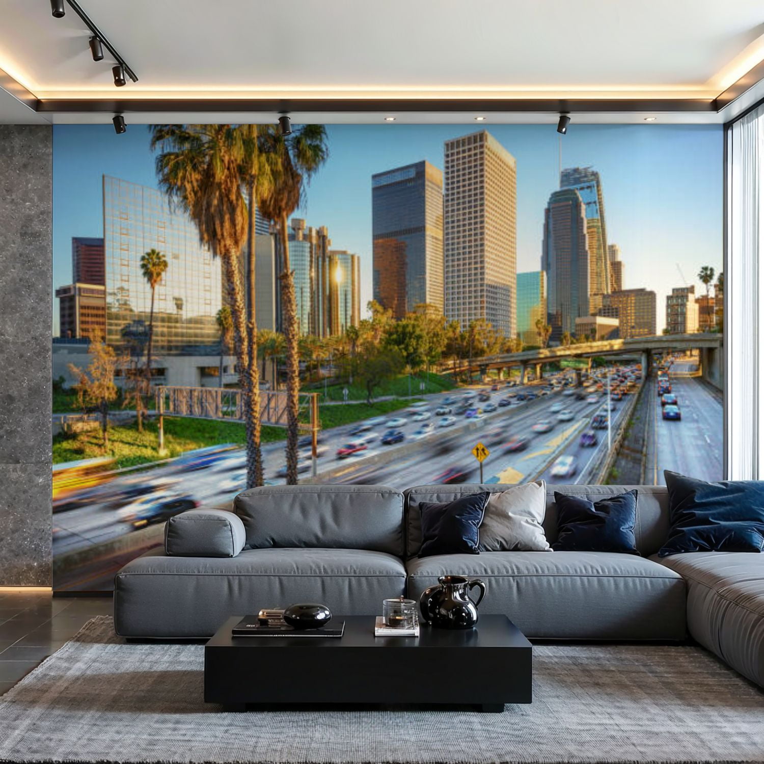 VVLUXIDECO Canvas Wall Mural Peel and Stick Large Wallpaper Los Angeles ...