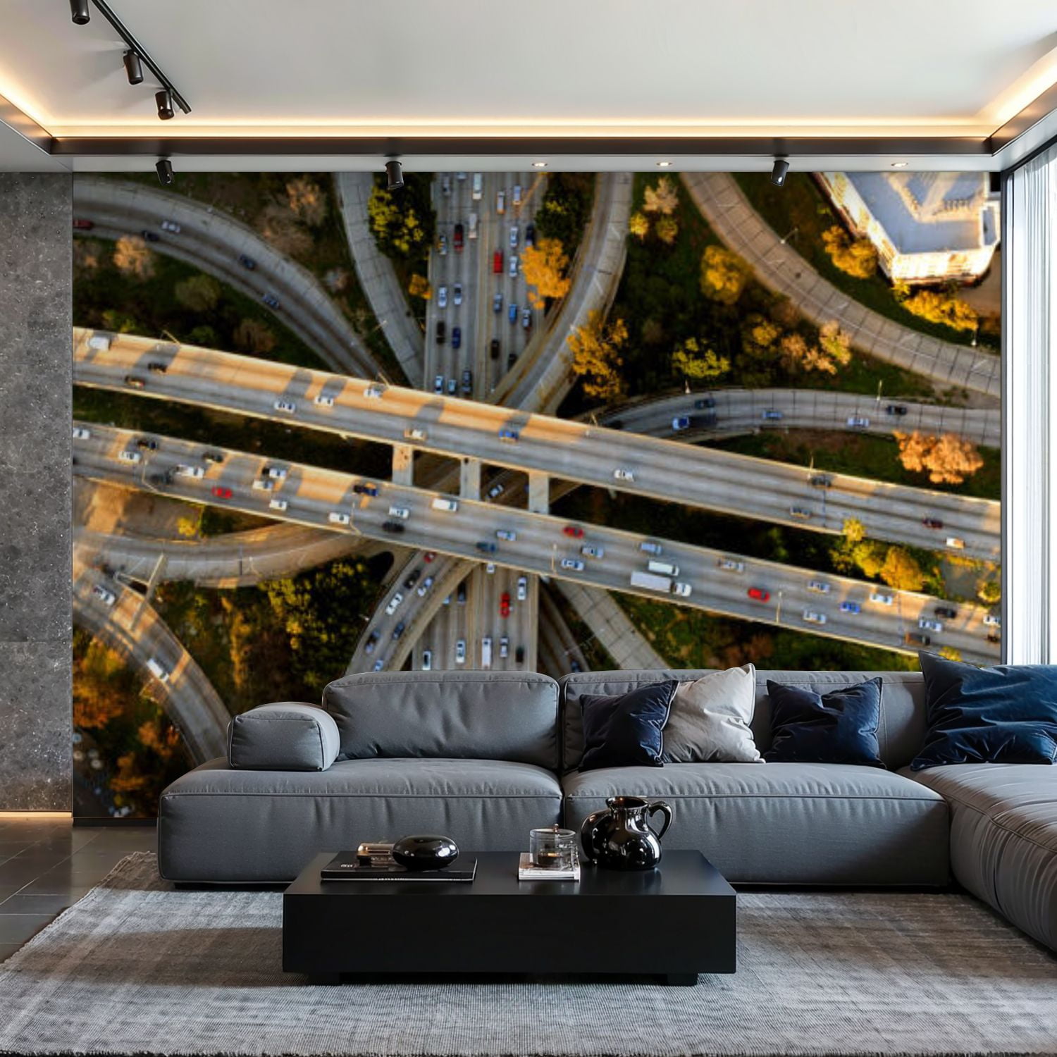 VVLUXIDECO Canvas Wall Mural Peel and Stick Large Wallpaper Los Angeles ...