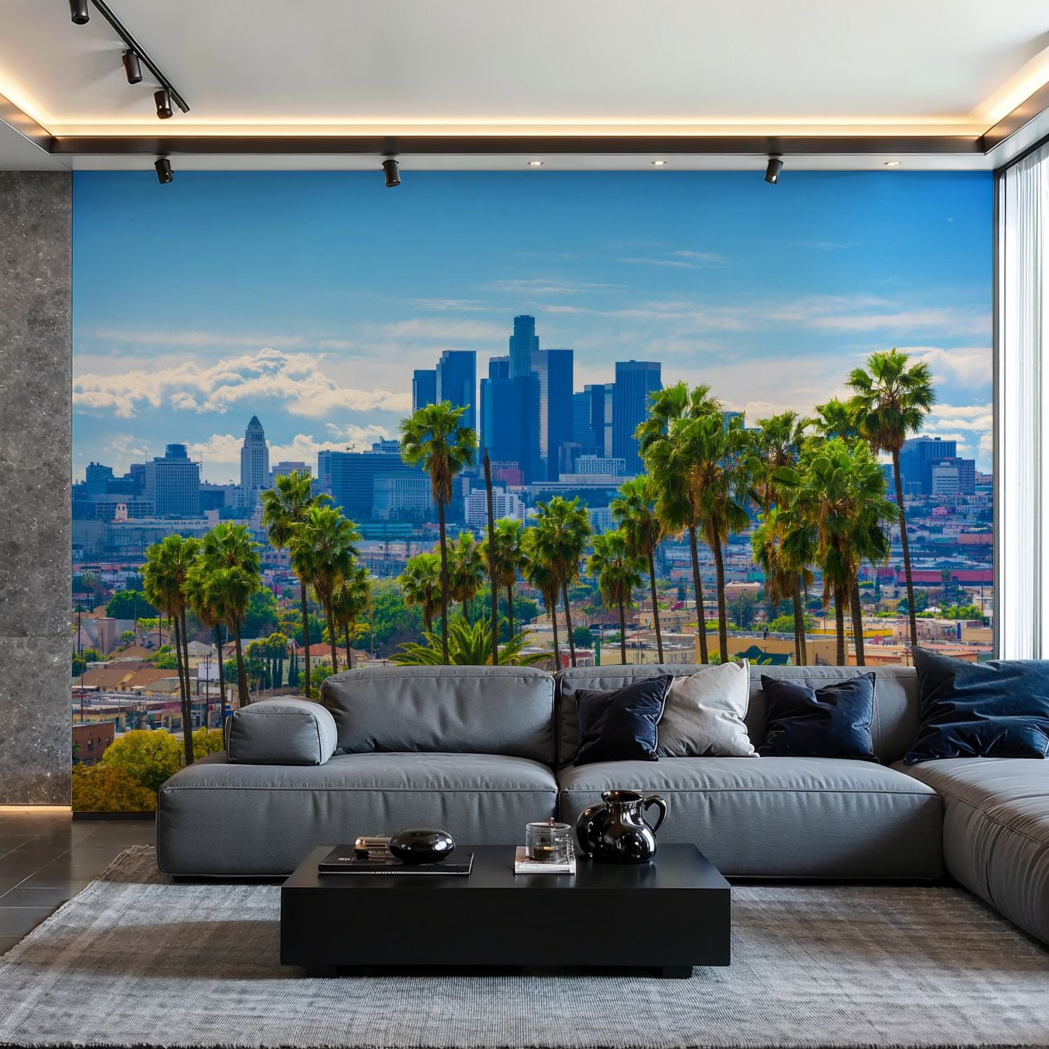 VVLUXIDECO Canvas Wall Mural Peel and Stick Large Wallpaper Los Angeles ...