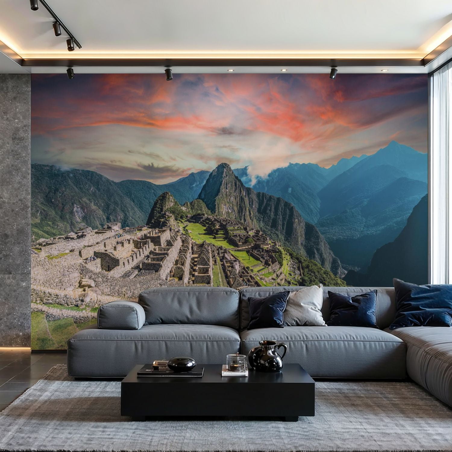 VVLUXIDECO Canvas Wall Mural Peel and Stick Large Wallpaper Machu ...