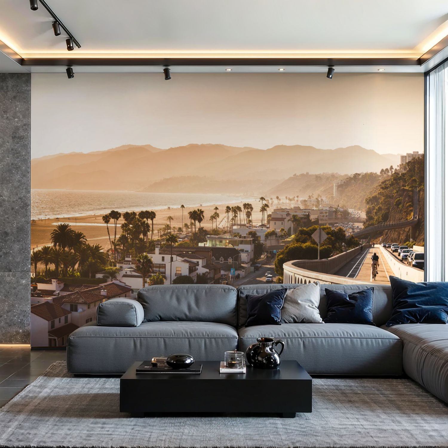 VVLUXIDECO Canvas Wall Mural Peel and Stick Large Wallpaper Monochrome ...