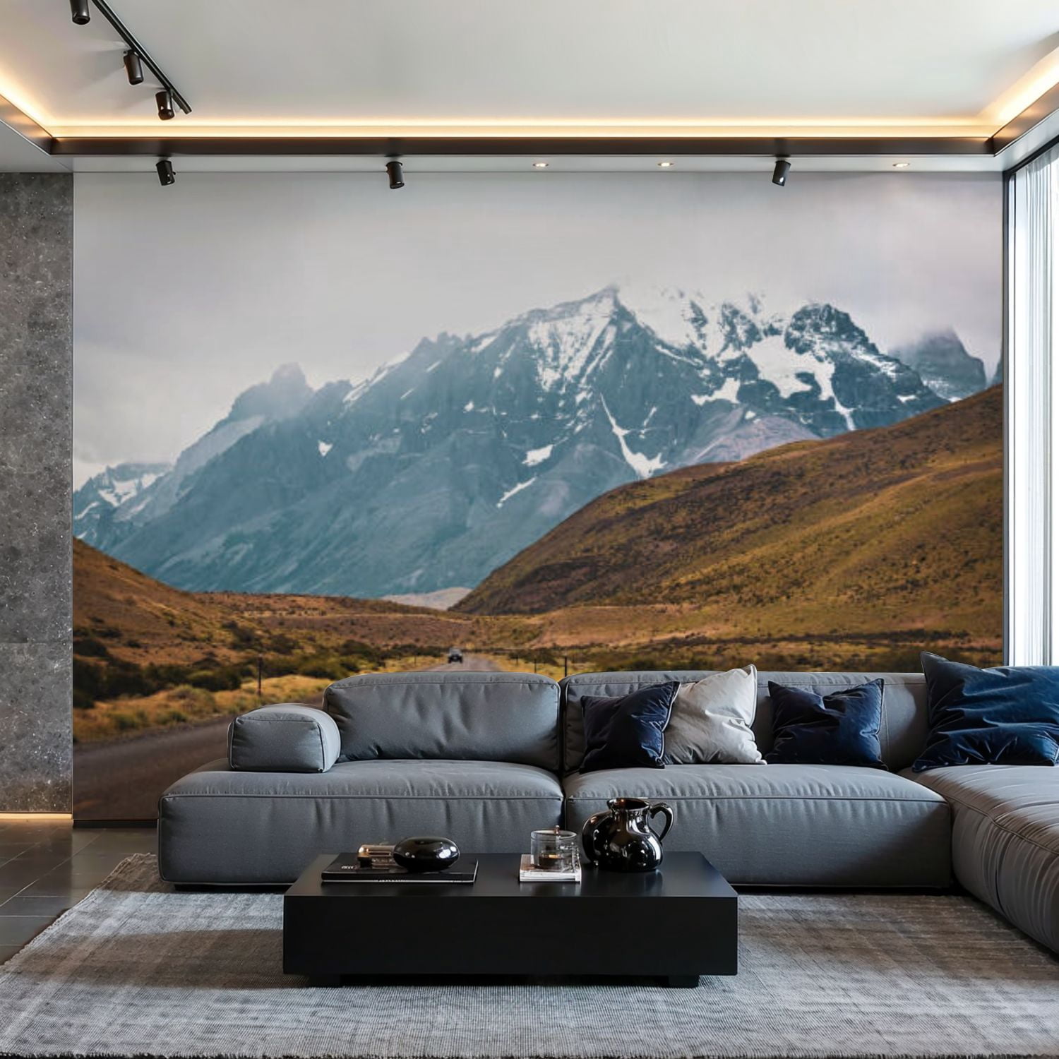 VVLUXIDECO Canvas Wall Mural Peel and Stick Large Wallpaper Mountain ...