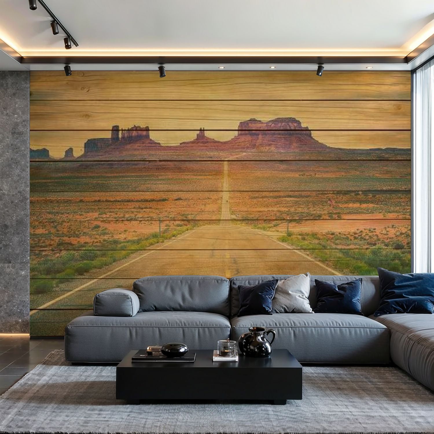 VVLUXIDECO Canvas Wall Mural Peel and Stick Large Wallpaper Road to ...