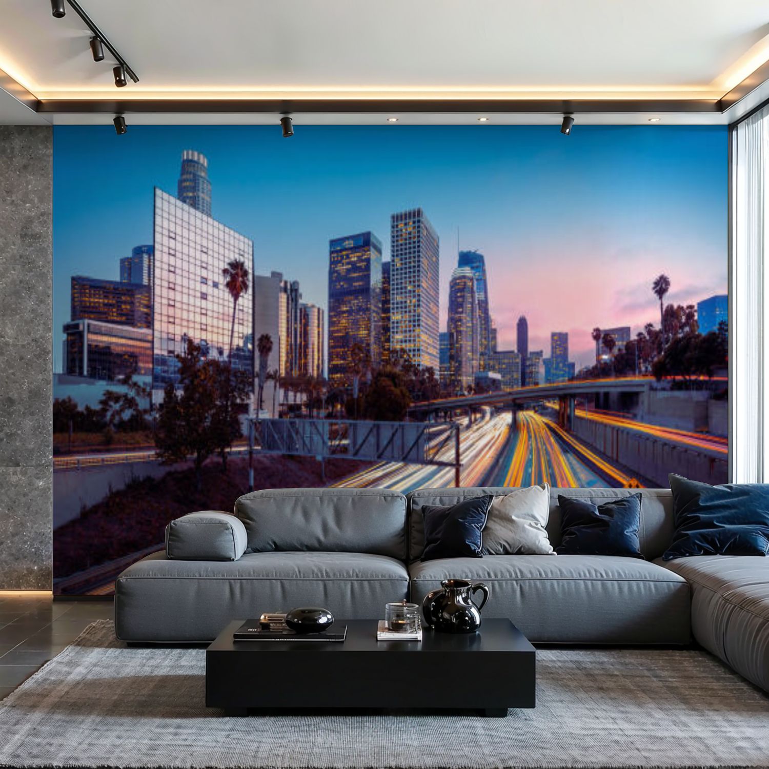 VVLUXIDECO Canvas Wall Mural Peel and Stick Large Wallpaper los angeles ...