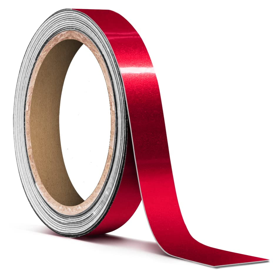 VViViD Gloss Metallic Red IFF17 Air-Release Adhesive Vinyl Pinstripe ...