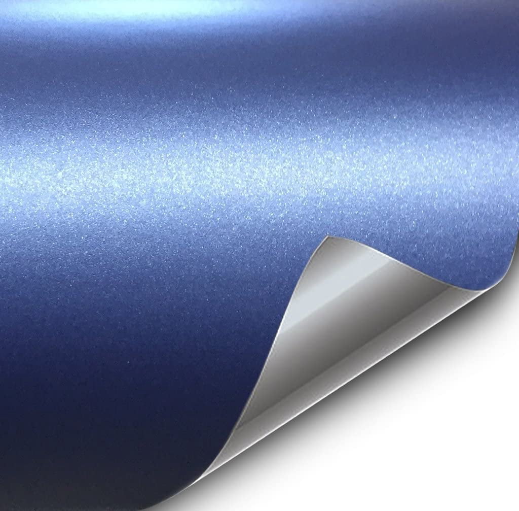 VViViD+ Matte Metallic Navy IFF17 Blue (Ghost) Vinyl Wrap Roll (1ft x ...