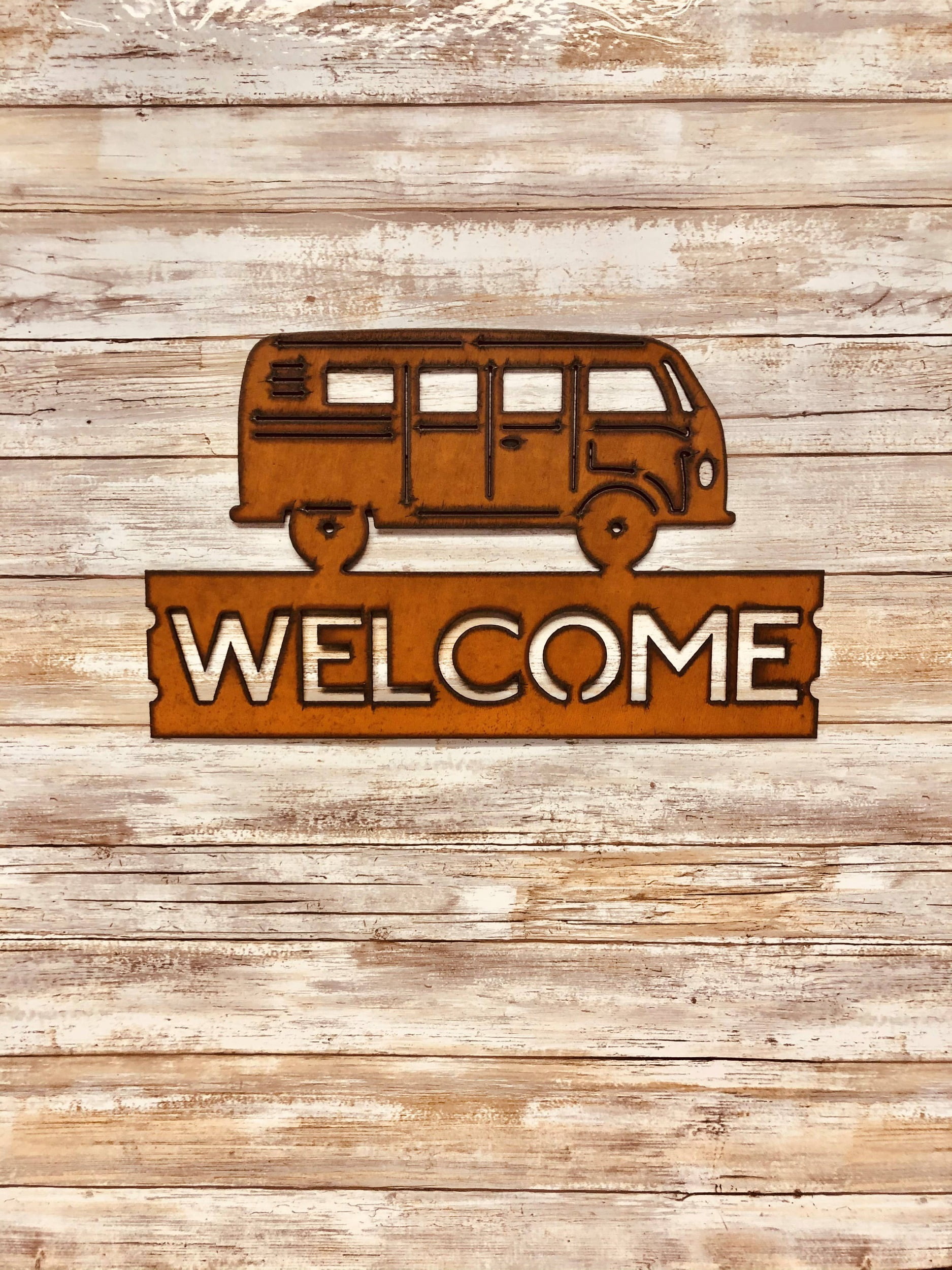 VW BUS Bus Horizontal Welcome Sign - Walmart.com