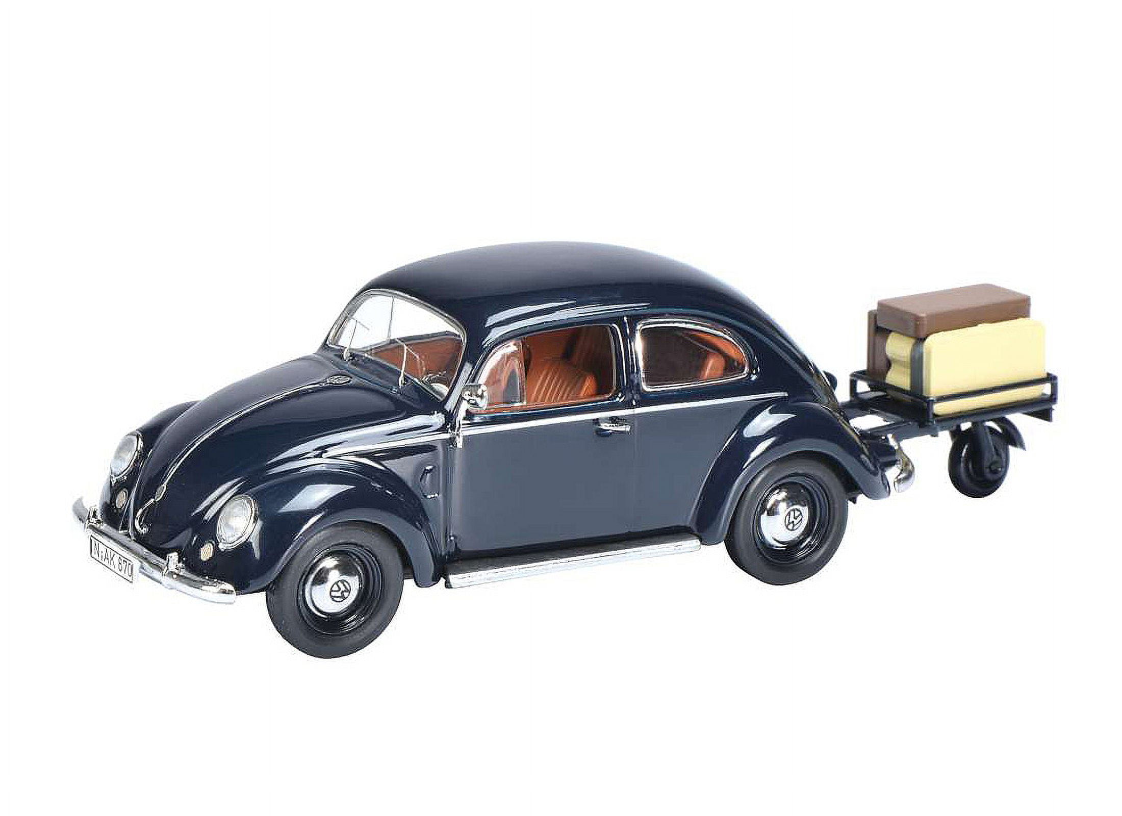 VW Beetle (with Trailer) 1:43 scale Diecast Model Car in Storm Blue by ...