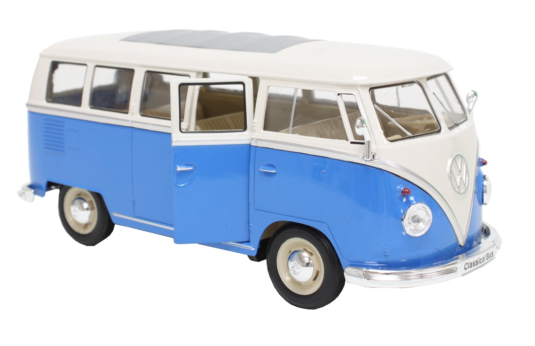 VW T1 Bus (1963) [1:24 scale in Blue/White] - Walmart.com