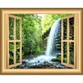 VWAQ 1X Waterfalls 3D Window Wall Decal Waterfall Decor Peel and Stick ...