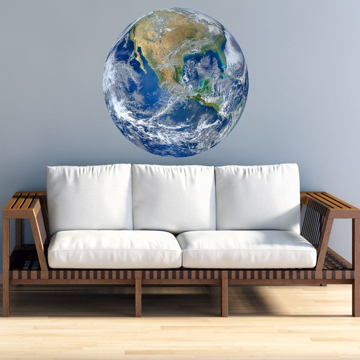 VWAQ 3D Globe Wall Decal - Earth Vinyl Sticker, Planet Earth Wall Art ...