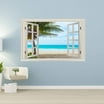 VWAQ - Tropical Beach Window Wall Art Decals 3D Ocean Sticker Seascape ...