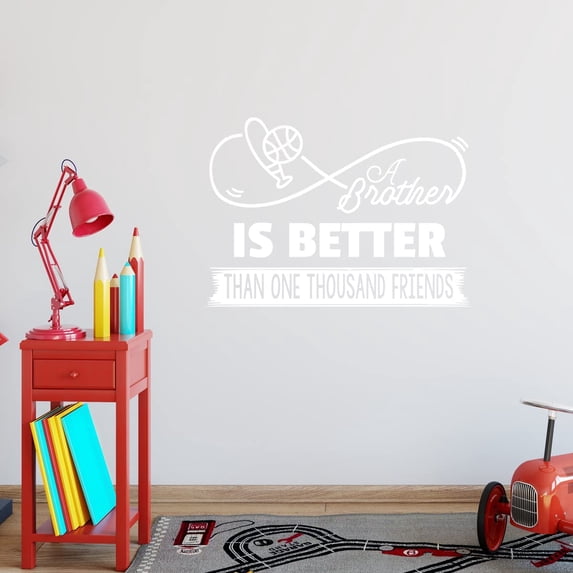 VWAQ A Brother is Better Than One Thousand Friends Boys Room Wall Decal ...