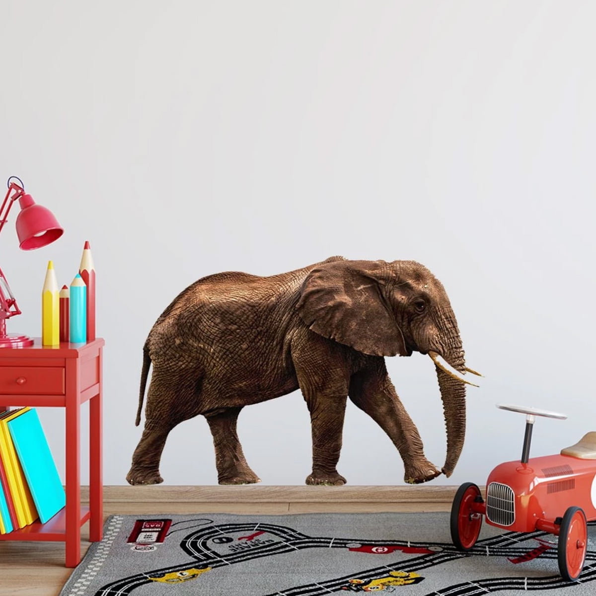 VWAQ African Elephant Wall Sticker Decal Safari Elephant Wall Cling ...