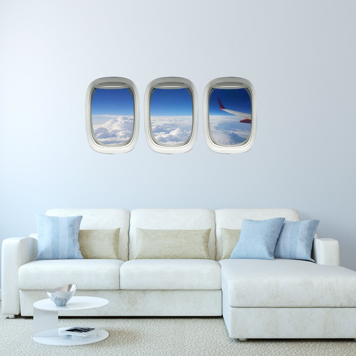 VWAQ Airplane Window Decals Aerial Wing View - Walmart.com