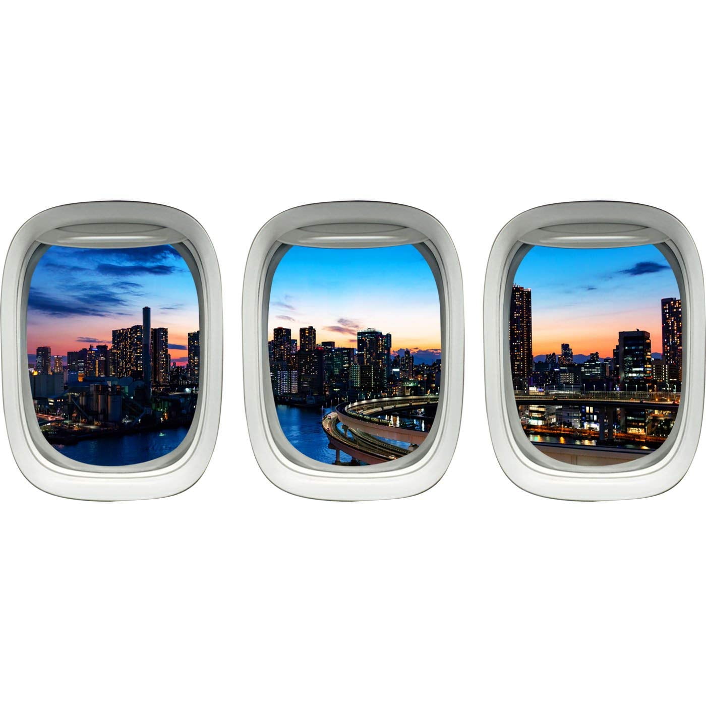 VWAQ Airplane Window Stickers For Kids - Plane Window Clings, Tokyo ...