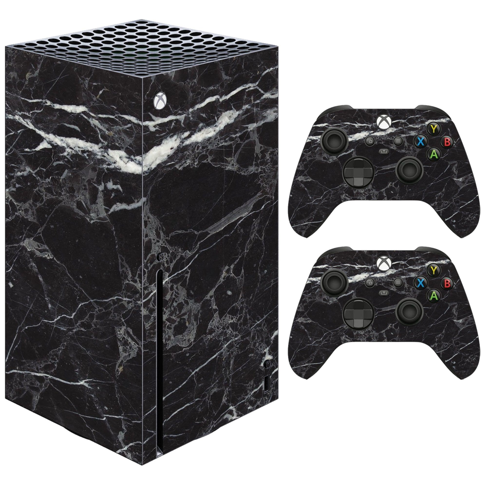 VWAQ Black Marble Skin For Xbox Series X Console and Controllers ...