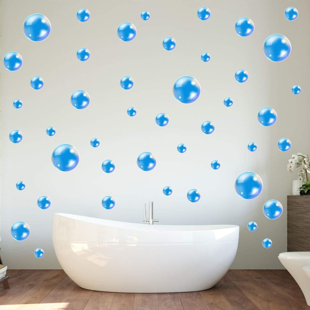 VWAQ Bubbles Wall Decals - Bathroom Stickers Peel and Stick Decor 45 ...