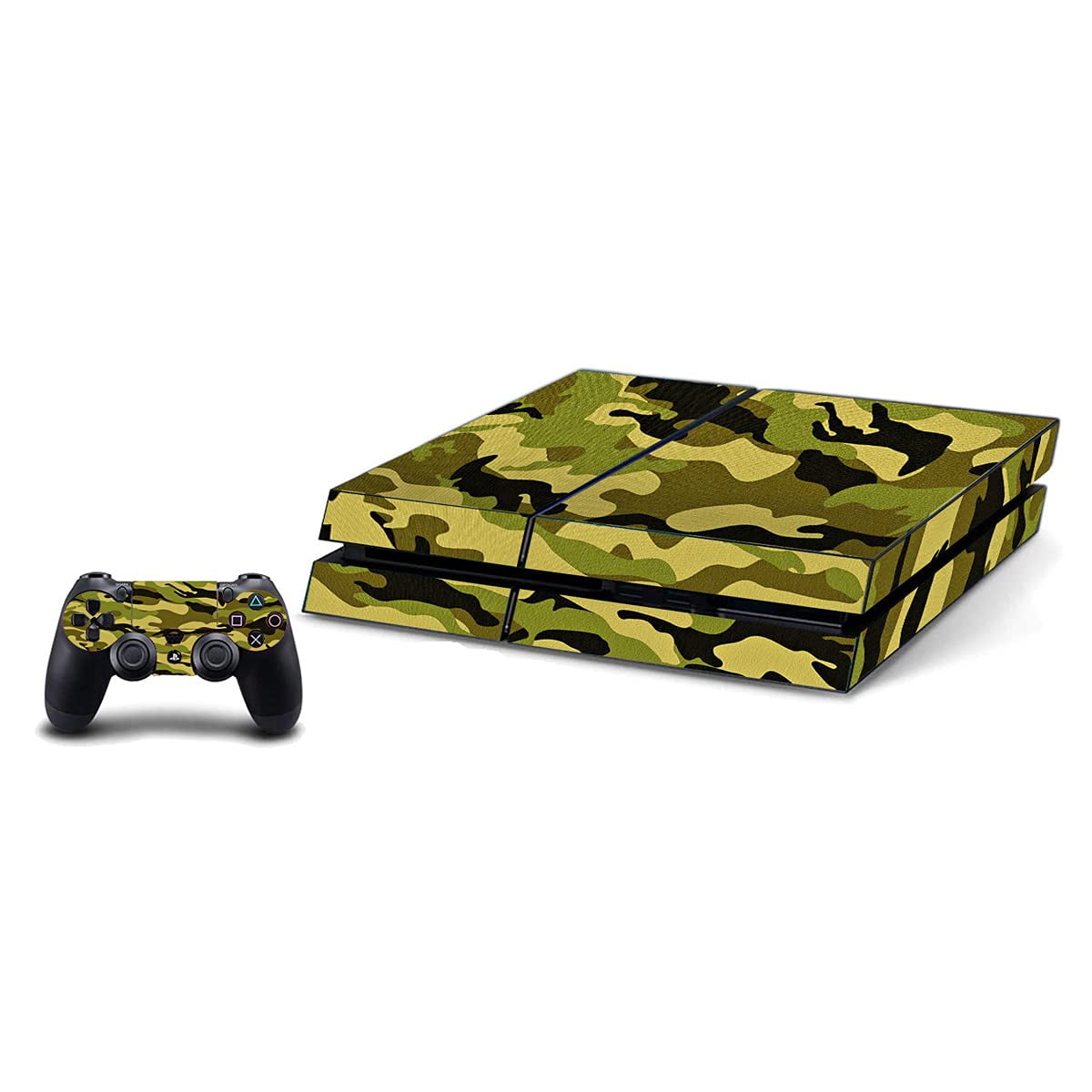 VWAQ Camo Skin For PS4 Console And Controller Woodland Camouflage ...