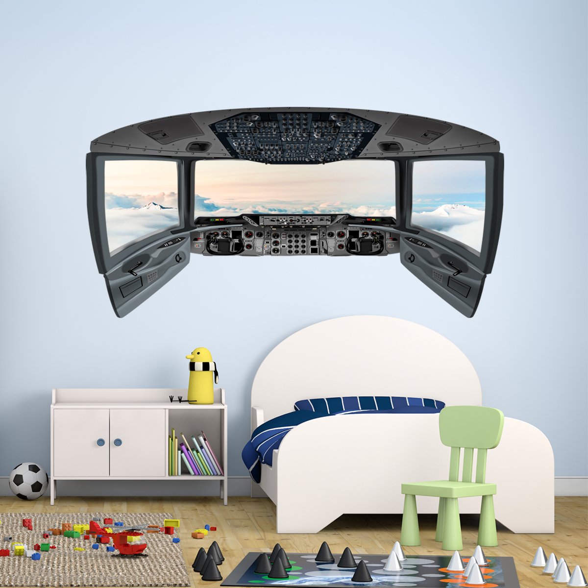 VWAQ Clouds Plane Window Sticker | Airplane Cockpit Wall Decal - CP3 ...