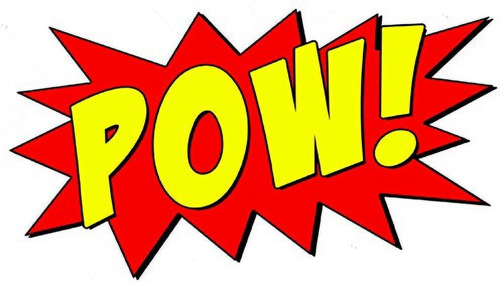VWAQ Comic Book Pow Wall Decal Sound Effect Superhero Pow Vinyl Wall ...